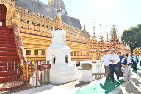 ရုရှားဖက်ဒရေးရှင်းနိုင်ငံ ဘူရားတီးရားပြည်နယ် အကြီးအကဲ ဦးဆောင်သော ကိုယ်စားလှယ်အဖွဲ့ ပုဂံညောင်ဦးရ