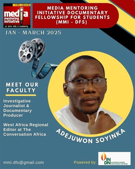 Media Mentoring Initiative Mmi On Linkedin Meet Our Faculty Adejuwon Soyinka Is A Two Time Emmy