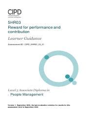Guidance On Completing 5HR03 Assignment Reward Strategy Review Course Hero