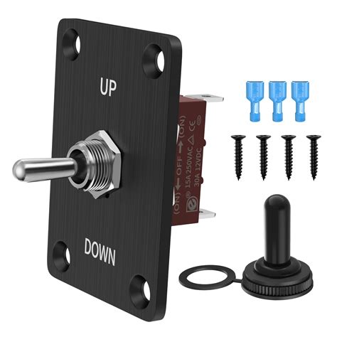 Momentary Toggle Switch Waterproof 12v Dc 30a Spdt 3 Way Toggle Switch 3 Pin On Off On With