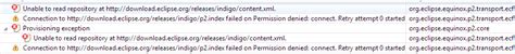 Cannot Update Or Install Any New Software In Any Version Of Eclipse