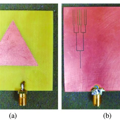 A Top View Of The Fabricated Antenna B Bottom View Of The