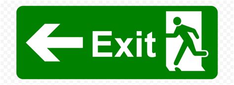 HD Green Exit Sign With Arrow Pointing Right PNG Citypng