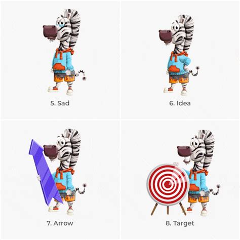 Funny Zebra Animated S Collection Graphicmama
