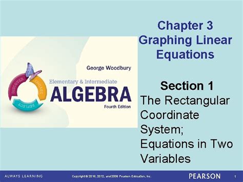 Chapter 3 Graphing Linear Equations Section 1 The