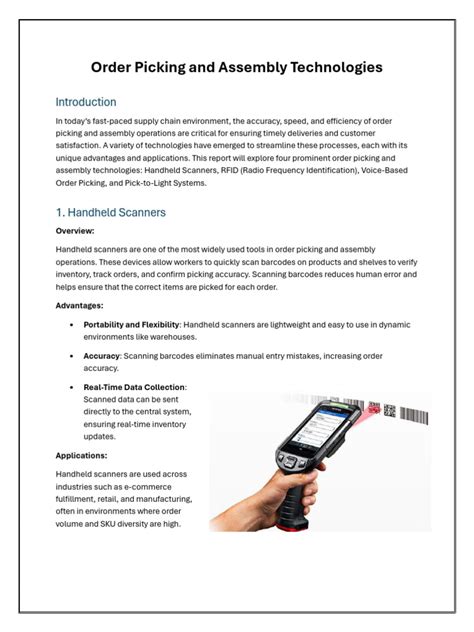 Fatima Khaled Order Picking Assignment 3 Pdf Radio Frequency Identification Barcode
