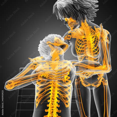 Sexy Lesbians In Radiography Scan Stock Illustration Adobe Stock