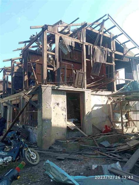 ကသာမြို့နယ်၊ မိုးတားလေး ရဲစခန်းတွင် Pdf တပ်ဖွဲ့များ ရောက်ရှိနေစဉ် စစ်တပ်က လေယာဉ်ဖြင့် ပေါင် ၅၀၀