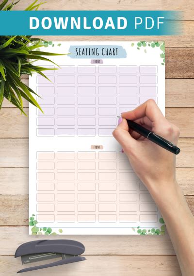 Download Printable Class Attendance Seating Chart Floral Style PDF