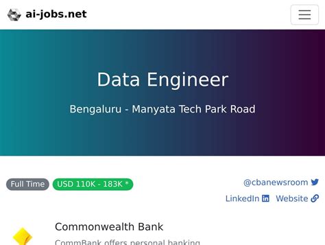 Hiring Data Engineer In Bengaluru Manyata Tech Park Road Raimljobs