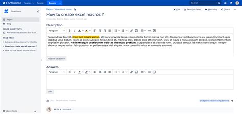 Advanced Questions For Confluence