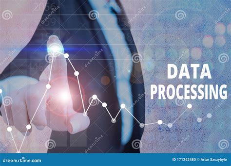 Handwriting Text Data Processing Concept Meaning Collection And Manipulation Of Items Of Data