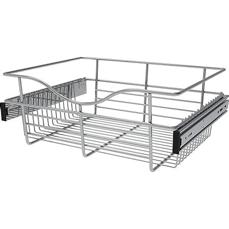 Amazon Com Rev A Shelf CB 181411CR 1 Chrome Closet Pull Out Basket Home Kitchen