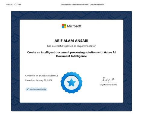 Arif Alam Ansari On Linkedin Im Happy To Share That Ive Obtained A