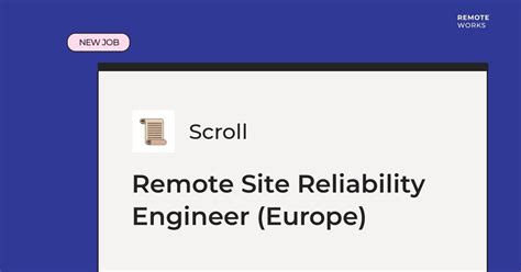Remote Works On Linkedin Remote Site Reliability Engineer Europe