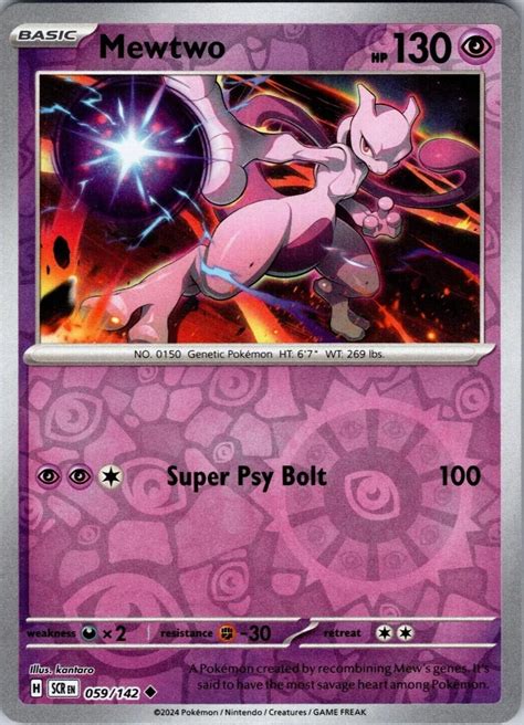 Mewtwo Reverse Holo 59 Prices Pokemon Stellar Crown Pokemon Cards