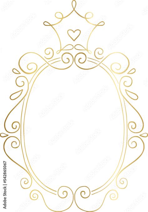 Princess Frame Royal Mirror Frame And Majestic Prince Doodle Border Cute Crown Border Png