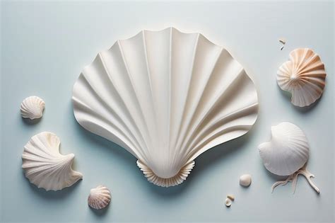 Premium Photo Empty Paper On Sea Shell Background