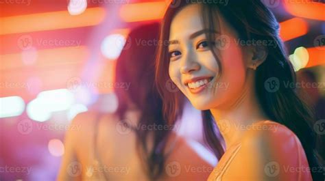 Asian Girls Having Fun Together In A Club Generative Ai 34732095 Stock