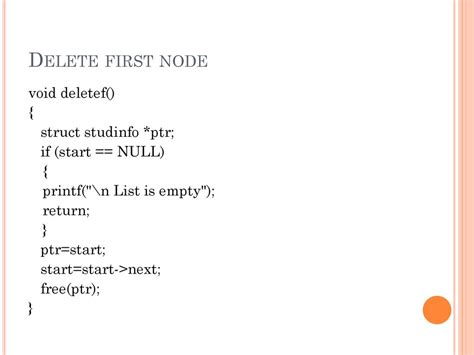 Linked List Insert As A First Node Insert As A Last Node Ppt Download
