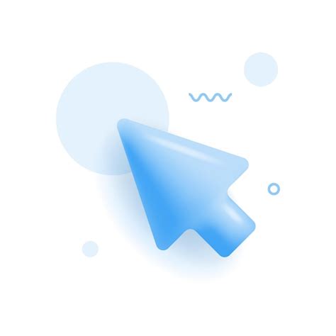 premium vector arrow pointer mouse cursor computer interface 3d