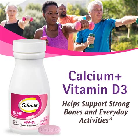 Buy Caltrate 600 Plus D3 Calcium And Vitamin D Supplement Tablets Bone