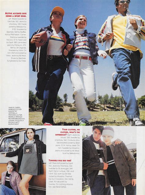 Sassy August 1996 Back To School Blues Fashion Spread Page 5