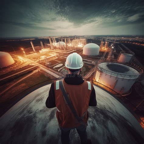 Engineers Generate Renewable Electricity From Biomass Power Generative Ai Stock Illustration