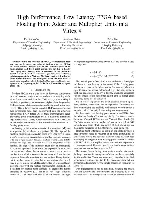 high performance low latency fpga based floating point adder