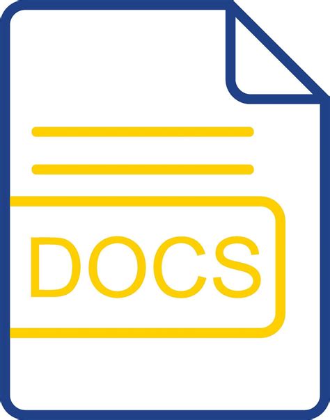 DOCS File Format Line Two Colour Icon Design Vector Art At Vecteezy