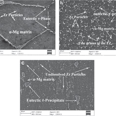 Sem Micrograph A Bm B Ptig Joint C Fsw Joint Download