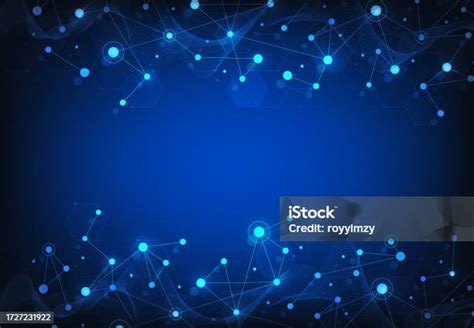 추상 과학 템플릿 기술 선과 점 연결 배경 Dna 분자가있는 벽지 또는 배너 벡터 일러스트 레이 션 0명에 대한 스톡 벡터 아트 및 기타 이미지 Istock