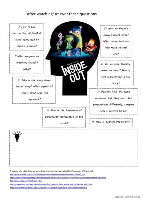 Free Printable Inside Out Worksheets