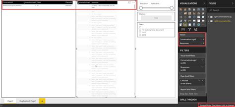 solved filtering issue between table visuals in directque