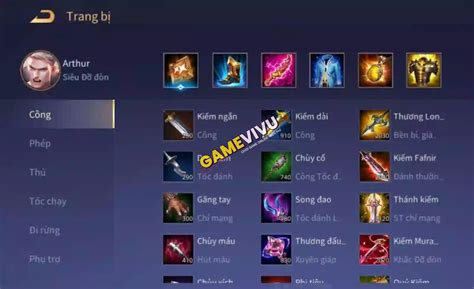 Hướng Dẫn Lên đồ Arthur Ss Đấu Sĩ Liên Quân Mobile