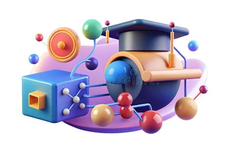 Flat Ai Enhanced Education Concept As A Vibrant Abstract Digital Art