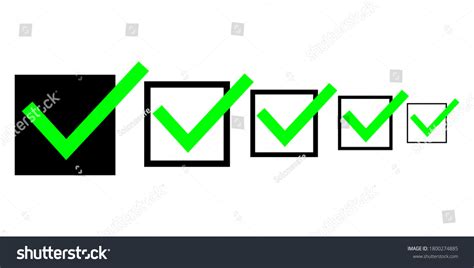 Check Mark Icon Square Vector Illustration Stock Vector Royalty Free Shutterstock