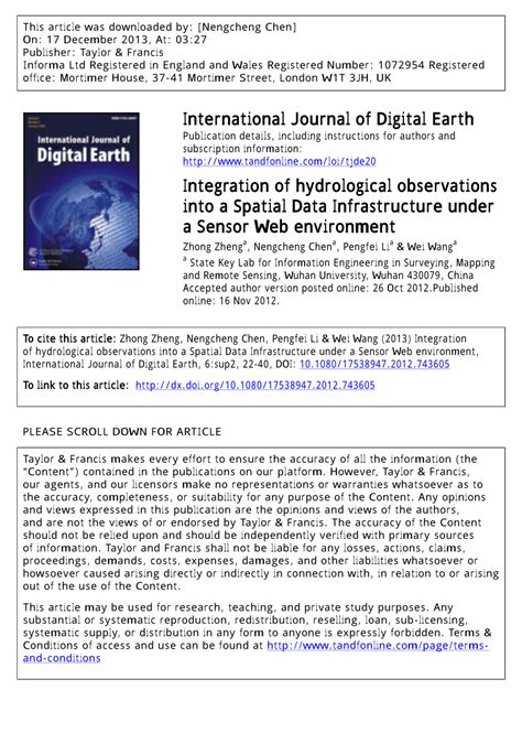 pdf integration of hydrological observations into a spatial data