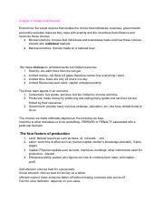 ECON CLASS NOTES FALL Pdf Chapter Supply And Demand Economics The Social Science That