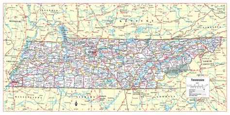 Detailed Political Map Of Tennessee Ezilon Maps 43 Off