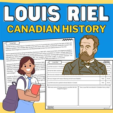 Louis Riel Canadian History Informational Passage And Worksheets By