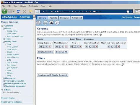 Diksha Sea Obiee 10g And 11g Usage Tracking In Obiee