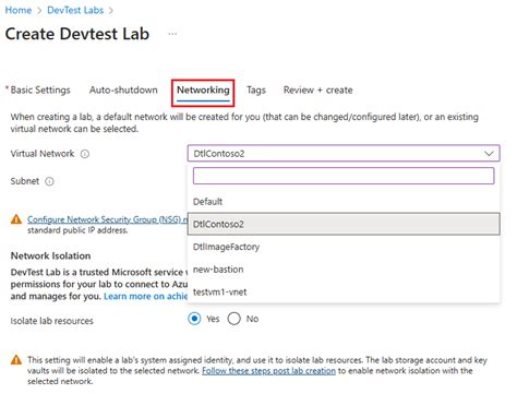 Create A Network Isolated Lab Azure Devtest Labs Microsoft Learn
