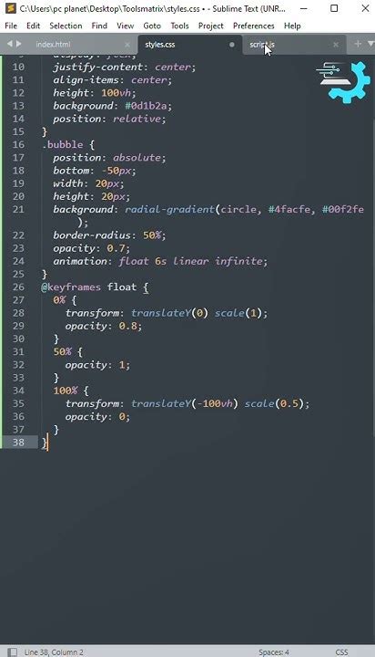 floating bubbles animation using html css and javascript youtube