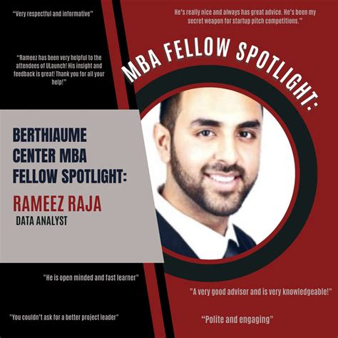 Todays Mba Fellow Spotlight Goes To Rameez Raja Linkedin Umass
