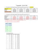 Cryptography XOR Babe Docx Cryptography Exercise XOR 1 Encrypt The Following Message