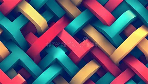 A Colorful Abstract Pattern Of Intertwined Shapes Creating A Dynamic