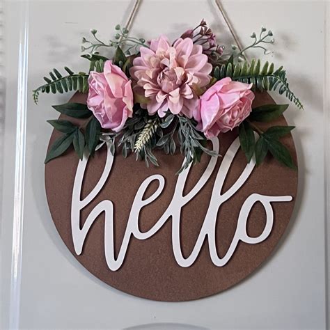 Floral Hello Sign Handy Housewife