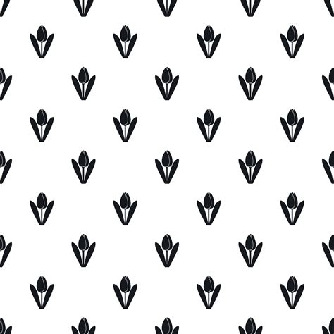 Tulip Pattern Simple Style 14935875 Vector Art At Vecteezy