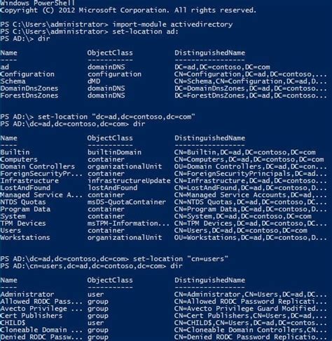 connect to the active directory drive in powershell